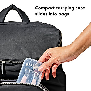 OXO Tot On-The-Go Fork and Spoon Set - Blossom