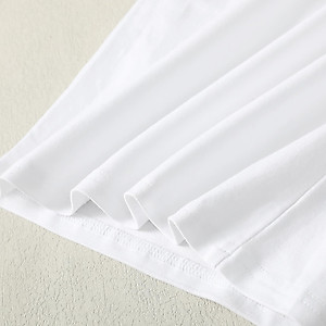 LYSMuch Toddler Baby Girls Ruffle Sleeve Shirt Plain Solid Sleeveless Tshirt Top Blouse Kids Casual Clothes(White, 3-4T)