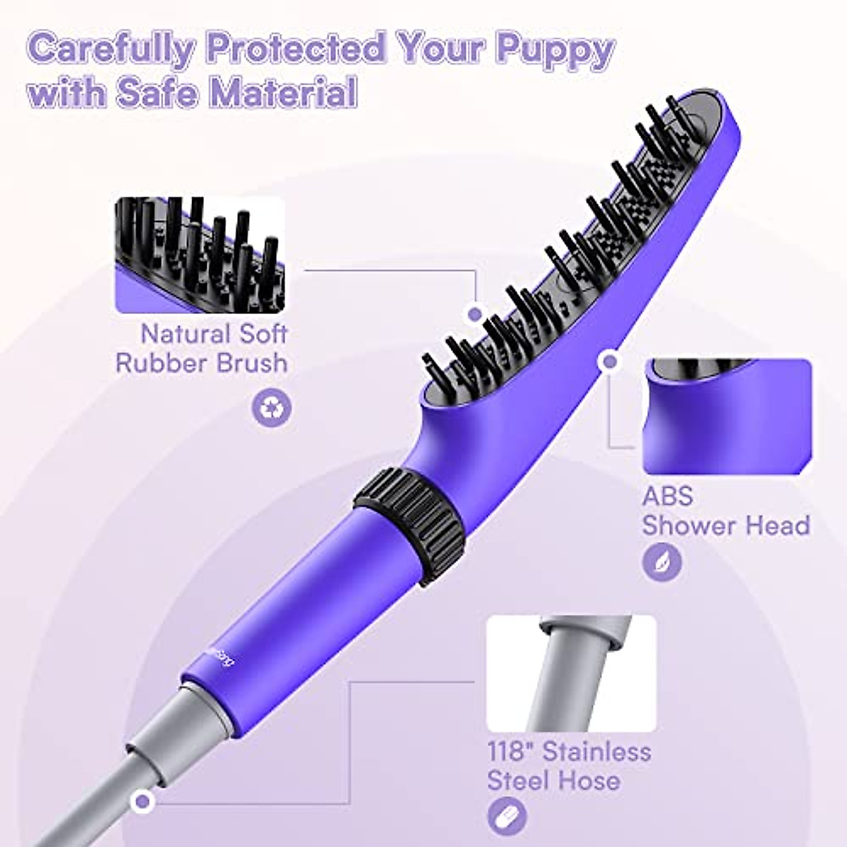 WaterSong Dog Sprayer Shower Attachment (Purple)