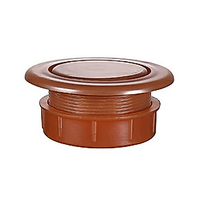SUQ I OME 2 inch Outdoor Patio Thick Parasol Umbrella Hole Ring Plug and Cap Set, for Parasol Umbrella Table Hole Cover Insert(Brown)