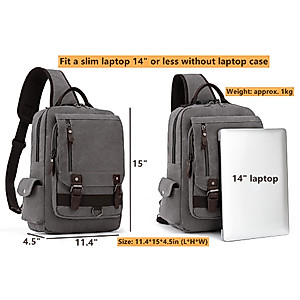 Leaper Retro Crossbody Bag Sling Bag Canvas Messenger Bag for Men Women Shoulder Bag Crossbody Handbags Satchel Geometric Purple, XL