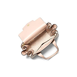 Michael Kors Carmen Colorblock Medium Flap Satchel -Buff Multi