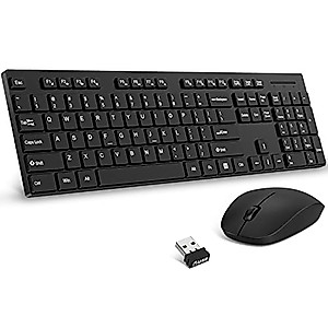 Wireless Keyboard and Mouse Combo, Btios Slim Quick Lag-Free 2.4GHz Cordless Full Size Computer Keyboard and Mouse Responsive Plug & Play for Windows, PC/Desktops/Computer/Laptops