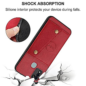 Protective Phone Cover Case Wallet Case for Infinix Smart 5, Leather Case with Card Holder, Double Magnetic Clasp and Durable Shockproof Cover for Infinix Smart 5 Case,Magnetic Phone Case for Car