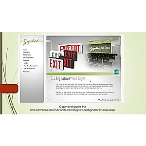 Lithonia Lighting LE S 2 R LED Exit Sign, 2 watts, Silver