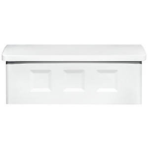 Architectural Mailboxes Wayland Galvanized Steel Wall Mount Mailbox, 2689W-10, White, Small Capacity