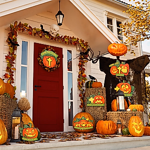 24 Pcs Thanksgiving Pumpkin Cutouts Halloween Jesus Cutouts Decor Thanksgiving Cardboard Door Sign Fall Autumn Wall Religious Holiday Decor for Christian Classroom Bulletin Board Party Favor Supplies