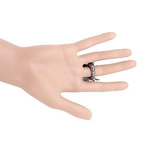 TrendyFashionJewelry Women Fashion Jewelry Spider Ring - Black Metal One Size Elastic Band Insect Scary