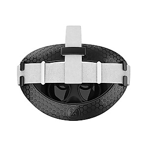 AMVR Head Strap Attachment for Oculus Quest 2, Soft TPU Elite Strap Back Pad VR Accessories Compatible with Meta Quest 2, Reduce Head Pressure to Enhance Comfort and Game Experience（ No Strap, Black）