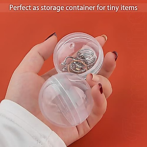 Framendino, 50 Pack 2 Inch Empty Round Clear Capsules Vending Machine Capsules for Gumball Machine