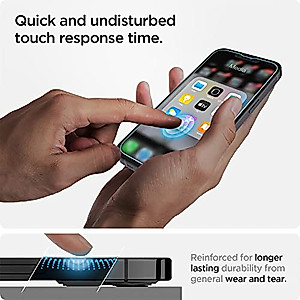 Spigen Tempered Glass Screen Protector designed for iPhone 14 / iPhone 13 Pro/iPhone 13 [Sensor Protection / 2 Pack]