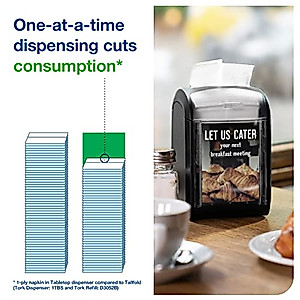 Tork Xpressnap Fit Tabletop Napkin Dispenser Starter Pack, 800723, N14 Dispenser for Restaurants Including 2 Bundles of White Refill Napkins