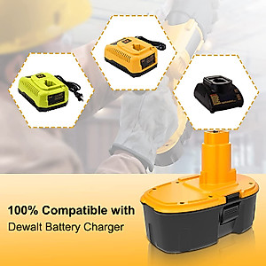 KINGTIANLE 2-Pack 18V 5.0Ah Replacement Battery for Dewalt 18 Volt XRP DC9096 Ni-Mh Batteries, Compatible with DC9098 DC9099 DW9095 DW9096 DW9098 Cordless Power Tools