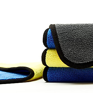 YBC Car Drying Towel 12"x9" Microfiber Cloth 3 PCS