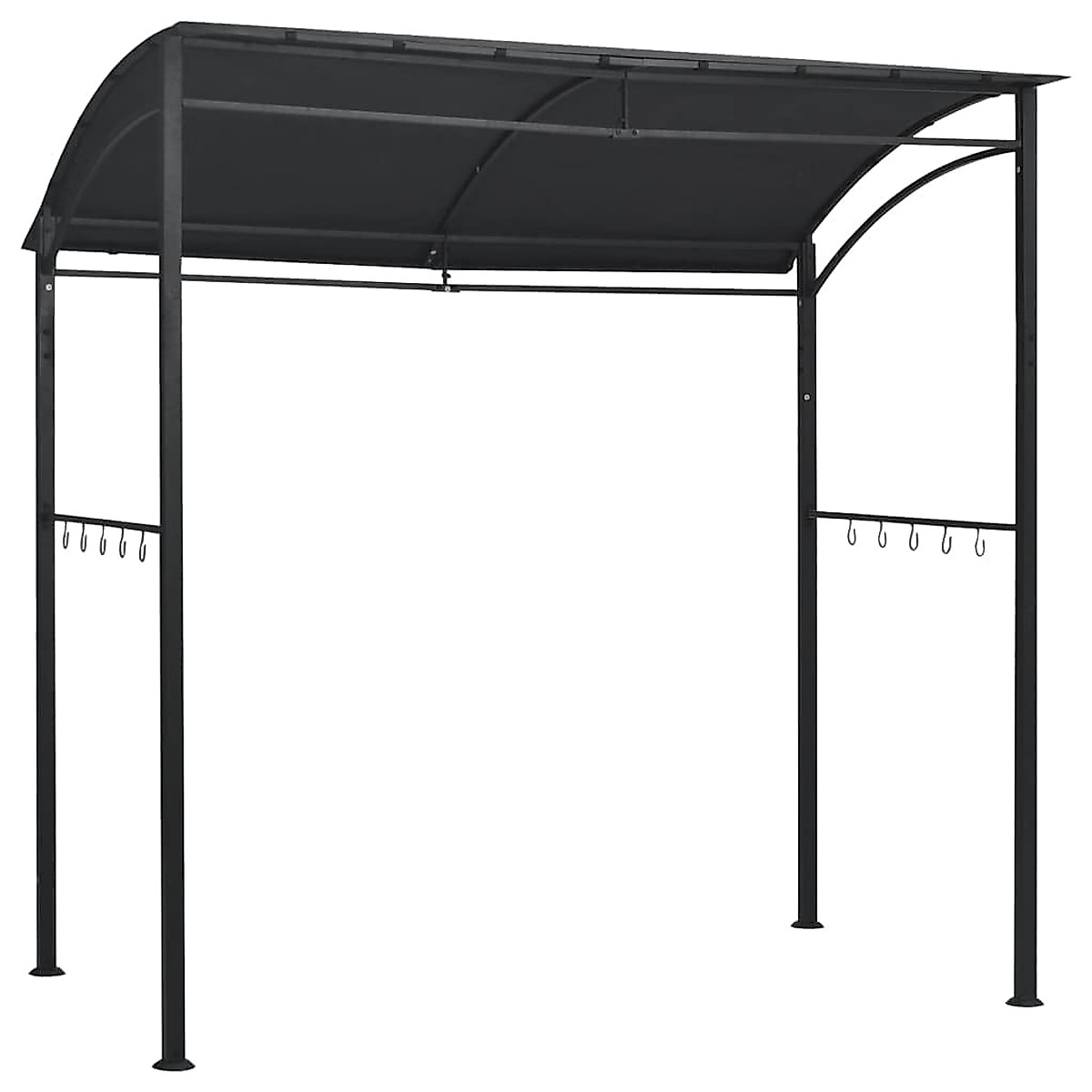 BBQ Gazebo,Park Gazebo,Grill Gazebo,Camping Gazebo,Hardtop Gazebo,Outdoor Gazebo,Weather Resistant,for Garden,Lawn,Patio,House,Yard,Beach,84.6"x59.1"x86.6" Anthracite Steel
