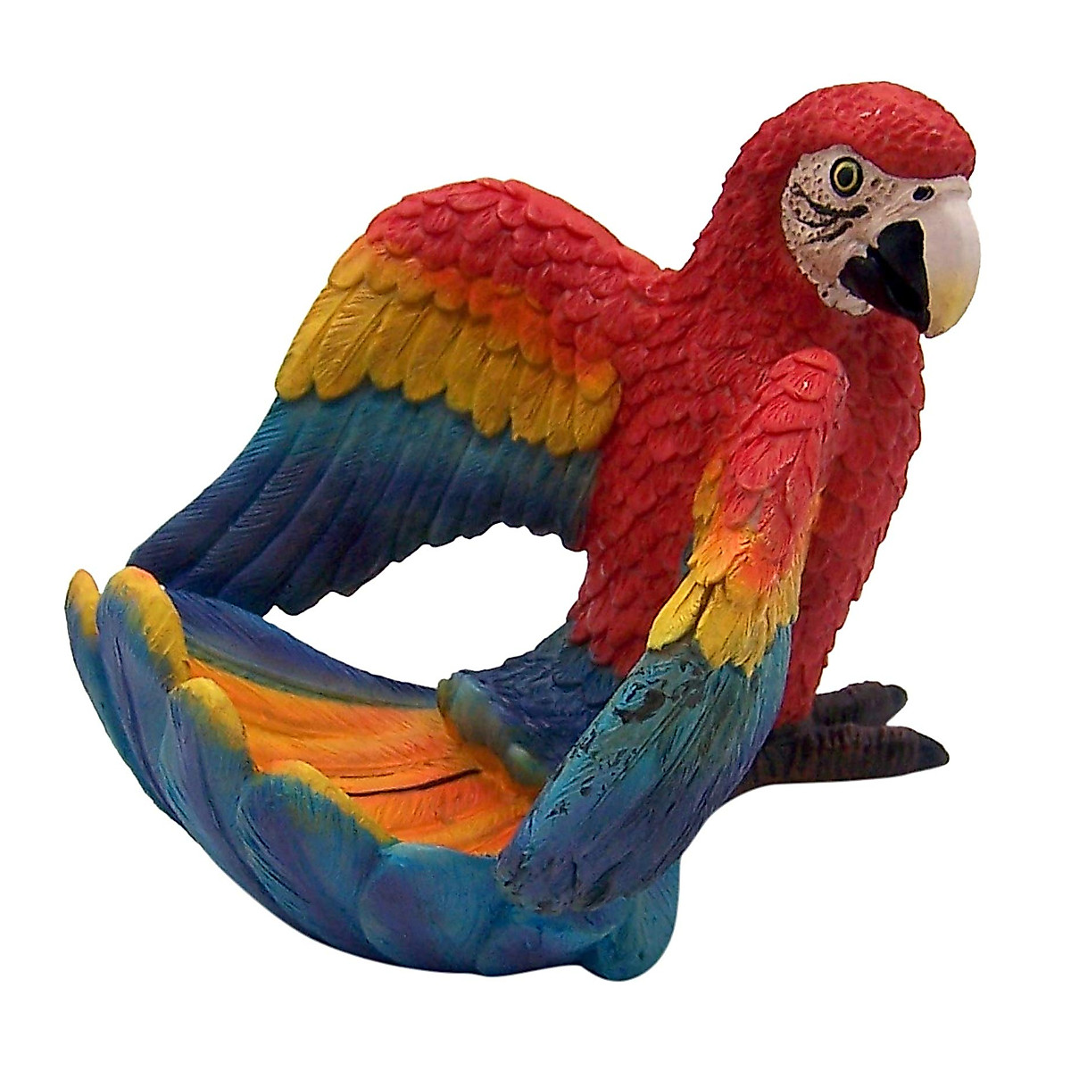 Tropical Parrot Wine Bottle Holder, Tabletop Decoration, 6 Inches
