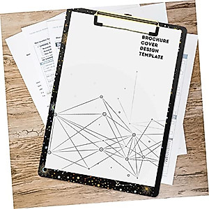 3pcs Portable Clip Document Fashion Paper Exam Low Convenient Pattern Practical Storage Teacher for Office Board Writing Decorative Clipboards with File