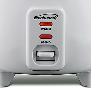 Brentwood Rice Cooker and Food Steamer 700-Watt, 10-Cup, White