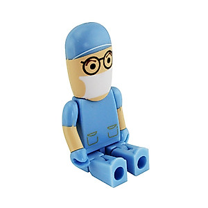 Usbkingdom 32GB USB 2.0 Flash Drive Blue Robot Doctor Surgeon Nurse Shape Pen Drive Thumb Drive Memory Stick Pendrive Jump Drive Flash Disk