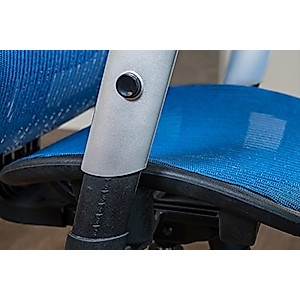 Ergomax MSH112BK Ergonomic Adjustable Home Office All Mesh Desk, Lumbar Support & Back Relief Breathable Chair, 53 inch Max Height, Black