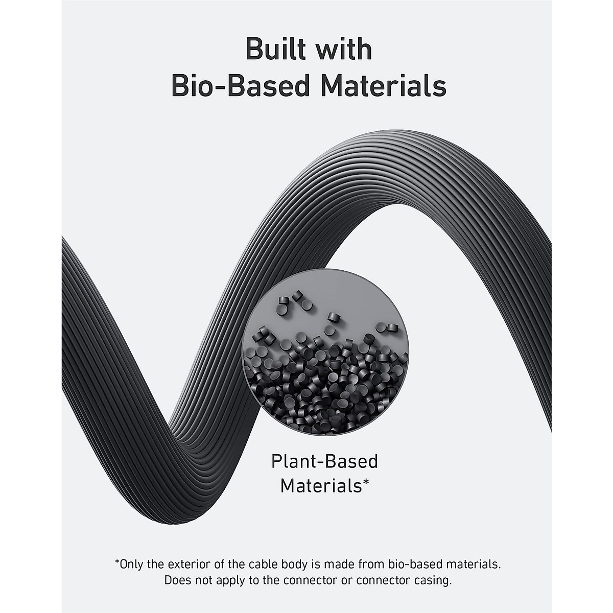 Anker 543 USB C to USB C Cable (100W 6ft), USB 2.0 Bio-Based Charging Cable USB-C to Lightning Cable, 541 Cable (6ft), MFi Certified, Bio-Based Fast Charging Cable (Phantom Black)