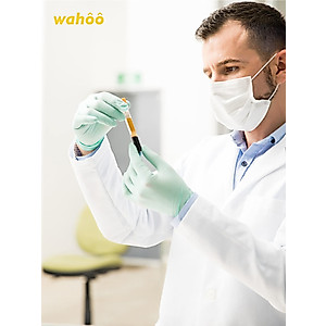 LANON 5 mil Vitamin-E Coated Latex Disposable Gloves, Food-Contact Grade, Fully Textured, Green, Small