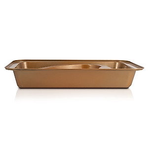 Eternal Living Copper Nonstick Bakeware Set (Heart Cake Pan and Cookie Sheet, 2 Piece)