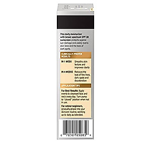 Neutrogena Rapid Tone Repair Retinol + Vitamin C Facial Moisturizer with Retinol, Vitamin C, Hyaluronic Acid & SPF 30 Sunscreen, Tone-Evening & Brightening Face Cream, 1 fl. oz