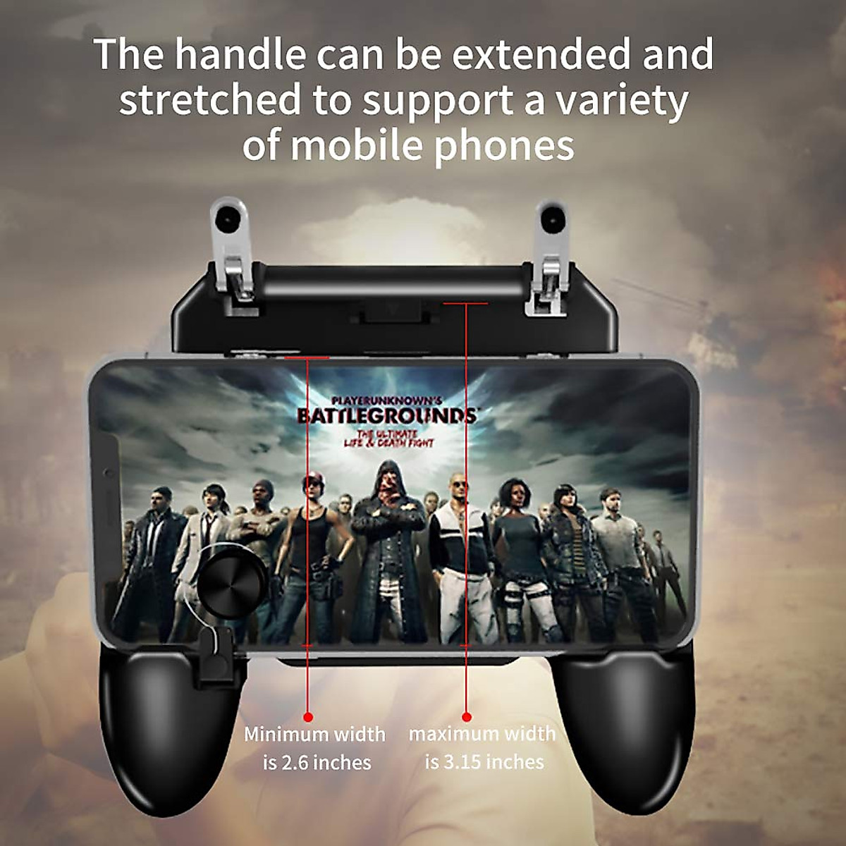 Newseego Mobile Game Controllers, iOS & Android Controller, Aim Trigger Fire Buttons L1R1 Shooter Sensitive Joystick, Portable Controller Gamepad with Triggers (Latest Upgraded Version)