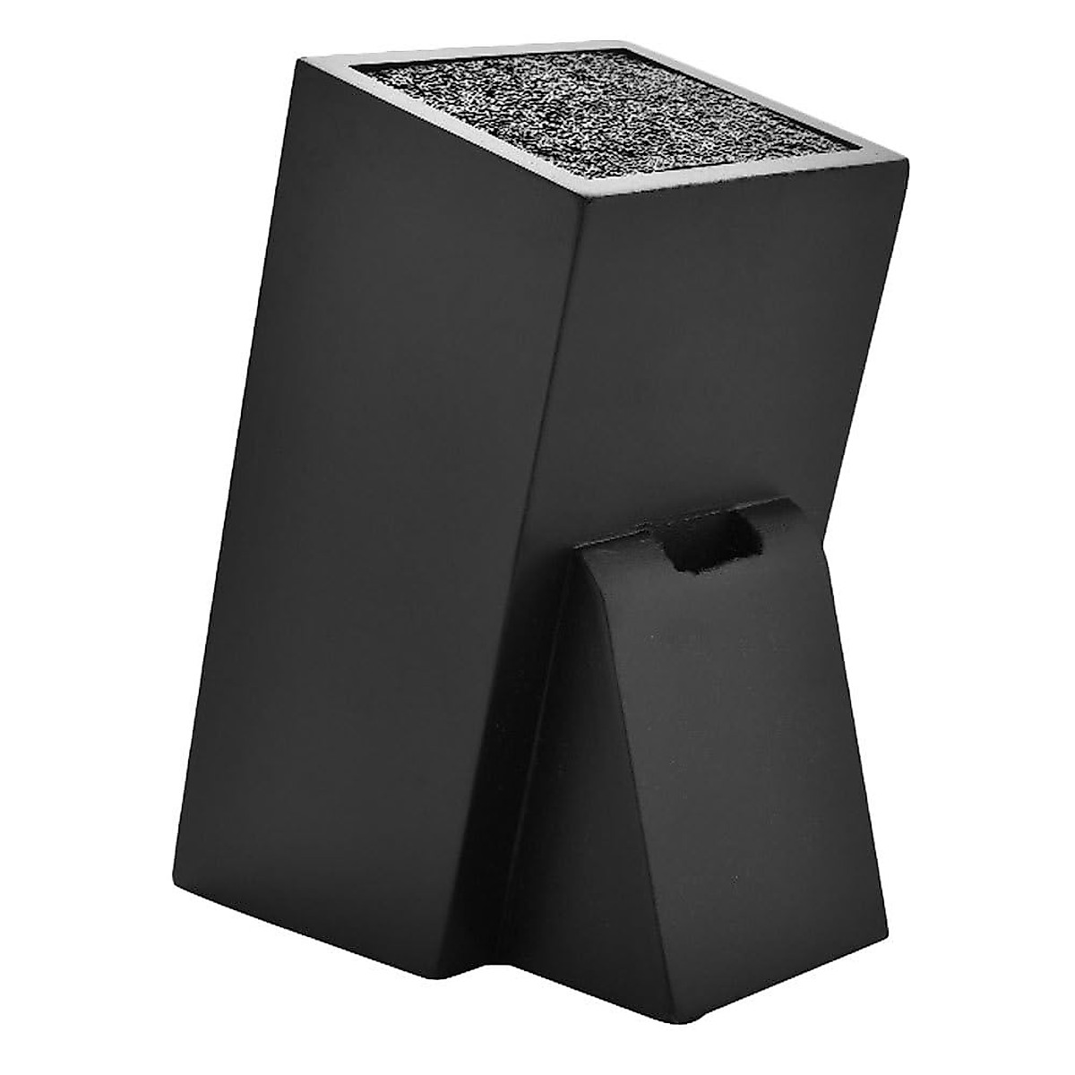 Luxshiny Storage Block Kitchen Holder Universal Wooden Block Organizer Without Knives Household Multifunctional Rack (Black)