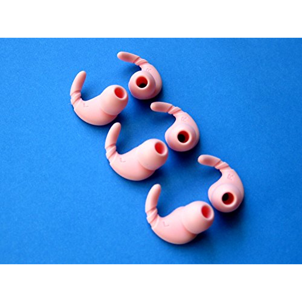 6pcs (PK-NSTB) Left and Right Side Stabilizers Fins Wing Adapters Eartips Compatible with in Ear Earphones with 4mm to 6mm Nozzle Attachment