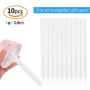 10Pcs Humidifier Sticks, Cotton Filter Refills Humidifier Replacement Wicks for Mini Portable Personal USB Powered Humidifiers in Office Bedroom