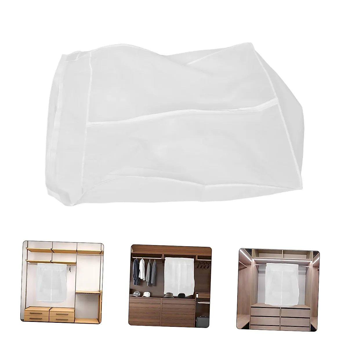 Alipis Clothing Dust Bag Clothing Dust Cover Hanging Peva White Coat Hanging Closet Bags