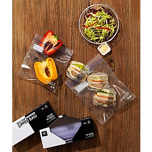 24/7 Bags- Quart Zip Storage Bags, 200 Count, Double Zipper Seal, Easy Grip Open Tabs, Write-On Space, BPA-Free & Heavy Duty, Microwave Safe, Non-StandUp