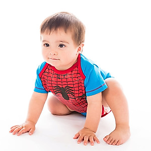 Marvel Baby Boys' 5 Pack Bodysuits - The Hulk, Spiderman, Iron Man and Captain America Multi 3-6 Months