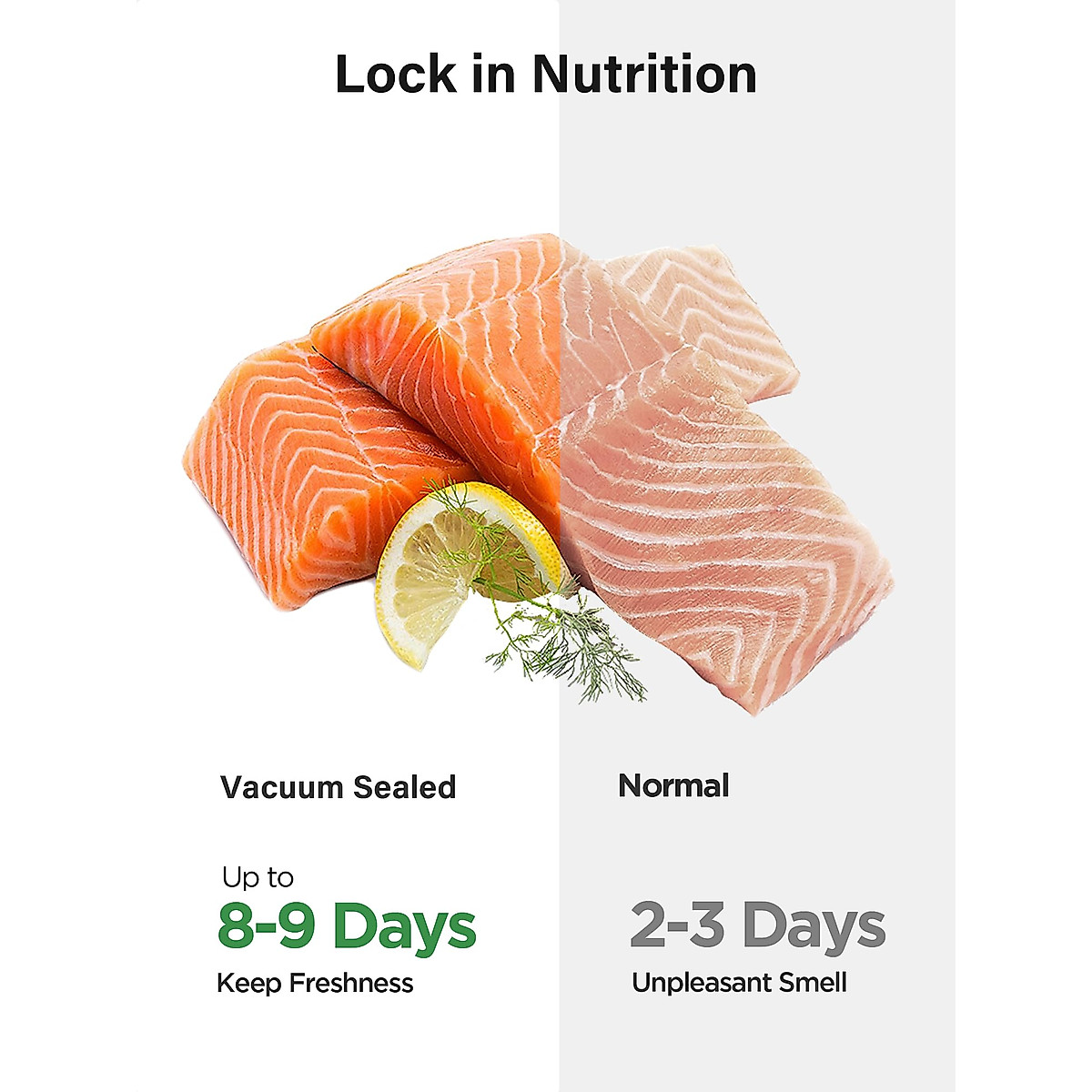 Kootek Vacuum Sealer Bags for Food, 8 in x 50 ft 2 Rolls Vacuum Seal Bag Rolls, Commercial Grade, BPA Free, Vac Freezer Bags for Food Storage, Meal Prep or Sous Vide