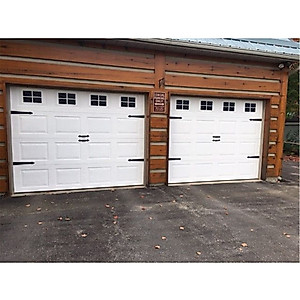 16 Panels 6" x 4" Magnetic Garage Door Windows Faux Windows Hardware Kit Garage Door Decorative Hardware for Metal Garage Door Garden Barn Door-Black