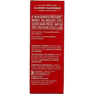 Old Spice Classic Cologne Spray 4.25 oz (Pack of 2)