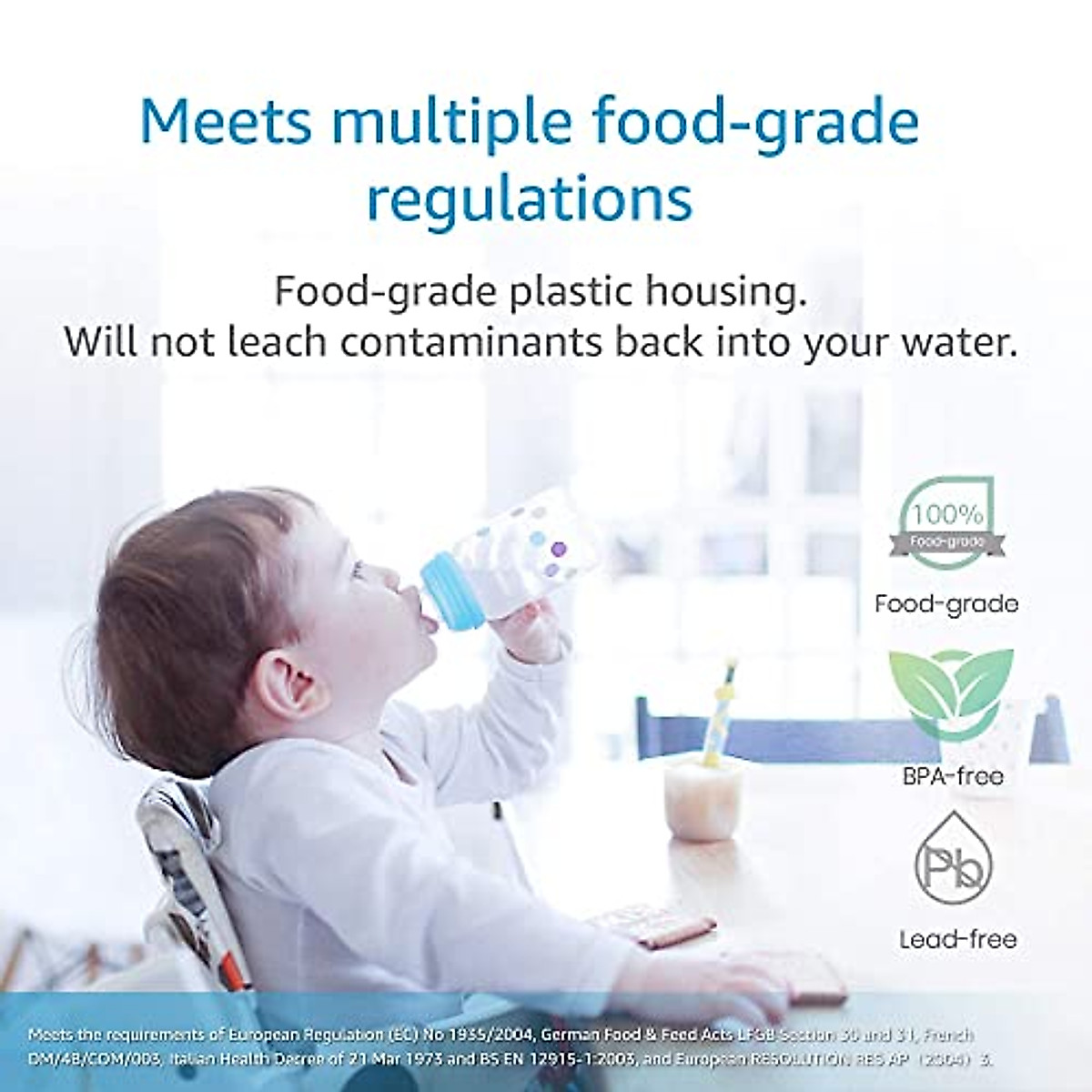 AQUA CREST 3US-AF01 Under Sink Water Filter, Replacement for Standard 3US-AF01, 3US-AS01, Aqua-Pure AP Easy C-CS-FF, WHCF-SRC, WHCF-SUFC, WHCF-SUF Water Filter, NSF/ANSI 42 Certified (Pack of 2)