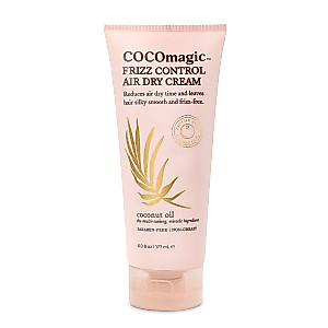 Cocomagic Frizz Control Air Dry Cream | Anti-Frizz Styling Cream | Helps to Calm and Smooth Frizz-Prone Hair | Paraben Free, Cruelty Free, Made in USA (6 oz)