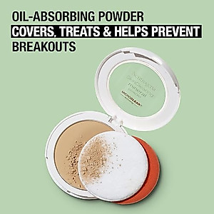 Neutrogena SkinClearing Mineral Acne-Concealing Pressed Powder Compact, Shine-Free & Oil-Absorbing Makeup with Salicylic Acid to Cover, Treat & Prevent Breakouts, Natural Ivory 20,.38 oz (Pack of 2)