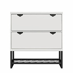 CosmoLiving by Cosmopolitan Brielle Entryway Shoe Storage, White