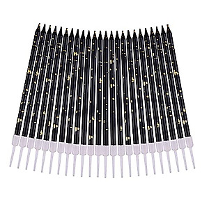 CAKE CODE 24-Count Long Thin Birthday Candles, Cake Candles, Birthday Parties, Wedding Decorations, Party Candles