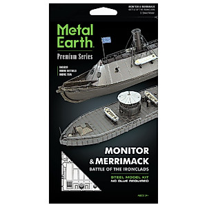 Metal Earth Premium Series Monitor & Merrimack 3D Metal Model Kit Fascinations