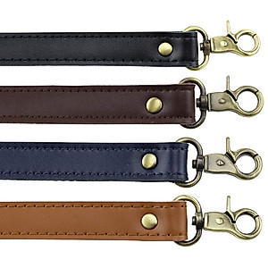 Allzedream Genuine Leather Purse Strap Sewing Canvas Replacement Handbag Shoulder Bag 2 Pcs (Camel)