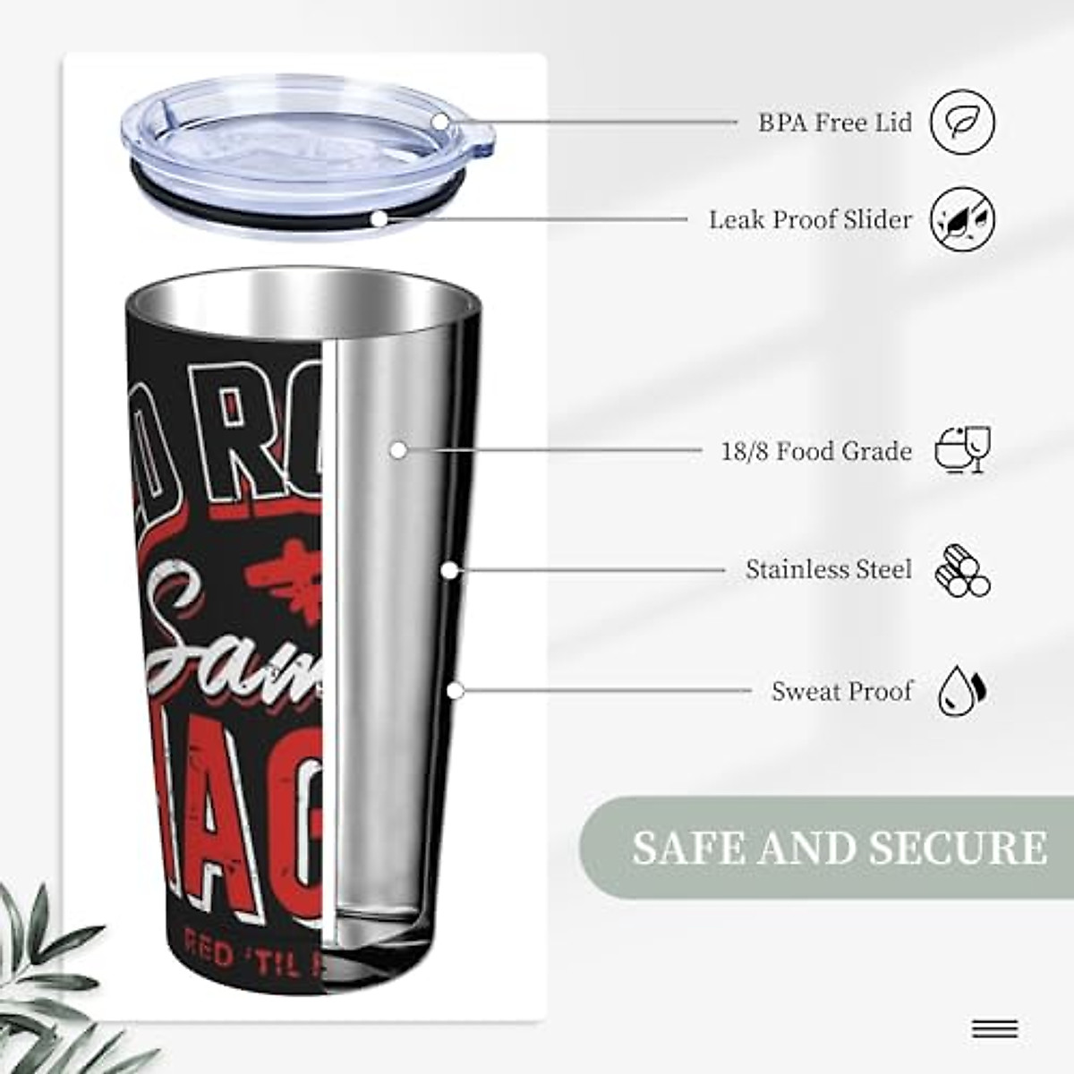 LAZHANG Sammy Music Hagar Stainless Steel Insulated Car Sippy Cup With Lid Travel Mug for Cold Hot 20 oz
