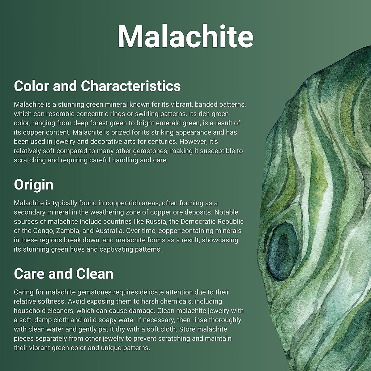 Lavari Jewelers Four Leaf Clover Flower Ring for Women - Graceful Green Malachite & Cubic Zirconia in 925 Sterling Silver - Hypoallergenic Yellow Gold Plated - Halo Anniversary Ring Size 8