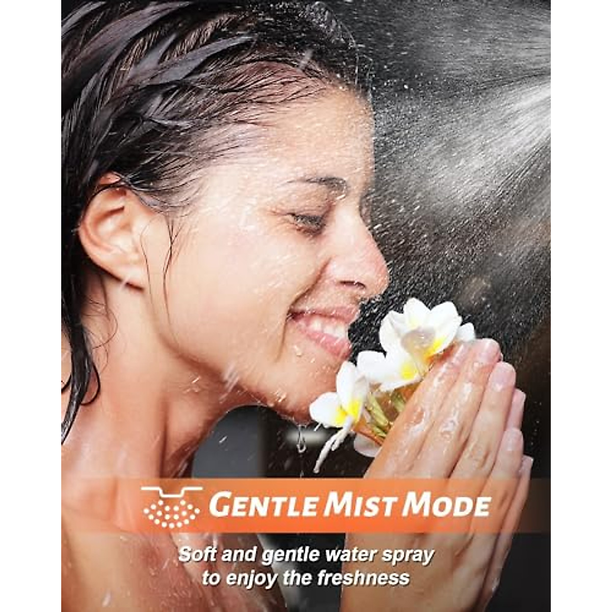 Luxsego Filtered Shower Head with Handheld Spray for Skin and Hair Care, High Pressure Shower Heads with Filters for Hard Water, Hydro Jet Showerhead Set Includes Hose, Bracket and Mineral Beads