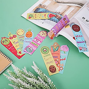 36 Pieces Fruit Scented Bookmarks, Bookmarks for Kids Scratch and Sniff Bookmarks Fun Classroom Bookmarks for Students Teens Food Lovers Tudents Classroom Stationery Supplies (12 Styles)