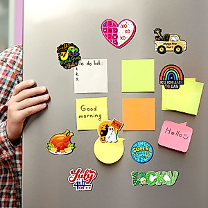 Flutesan 24 Pcs Holiday Magnets St. Patrick's Day Refrigerator Magnets Seasonal Easter Day Fridge Magnets Welcome Back to The School Magnets Festival Fridge Dishwasher Car Magnet